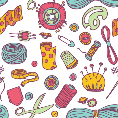 Cute doodle seamless wallpaper Royalty Free Vector Image