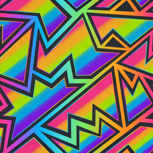 Rainbow triangle seamless pattern Royalty Free Vector Image