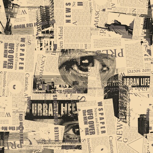 Abstract old newspaper Royalty Free Vector Image