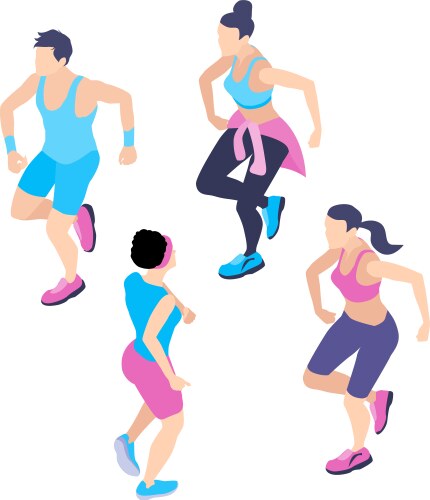 Aerobics Royalty Free Vector Image - VectorStock