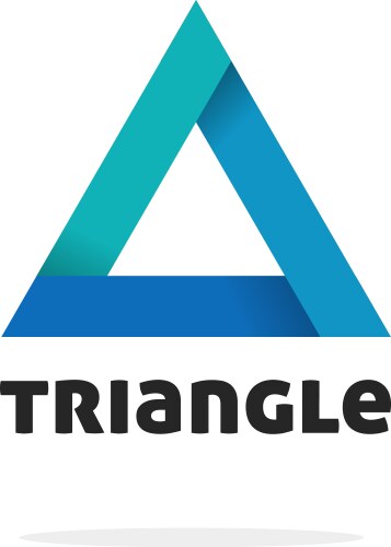 Colorful triangle logo Royalty Free Vector Image