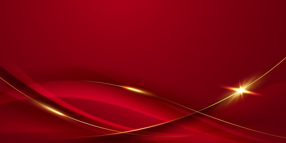 Abstract background design modern red and gold Vector Image