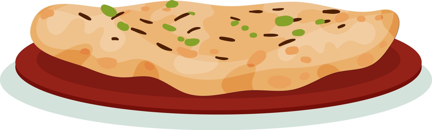 Chapati cartoon icon indian traditional food Vector Image