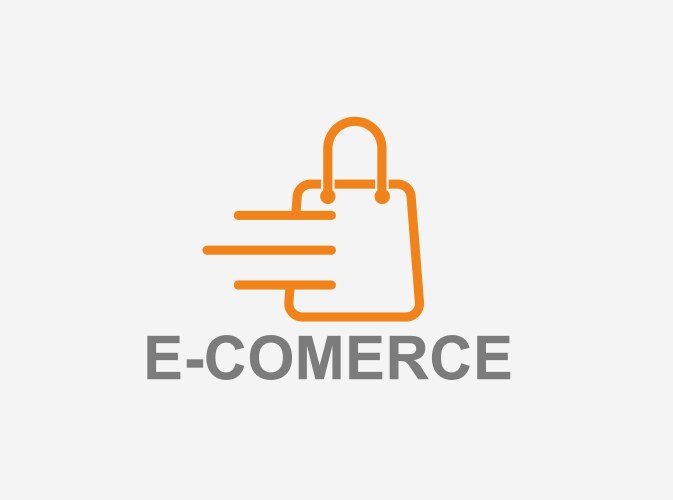 Modern ecommerce store logo Royalty Free Vector Image