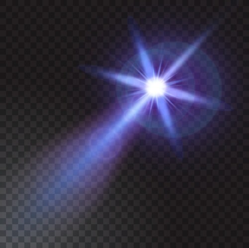 Magic fog with light on transparent background Vector Image