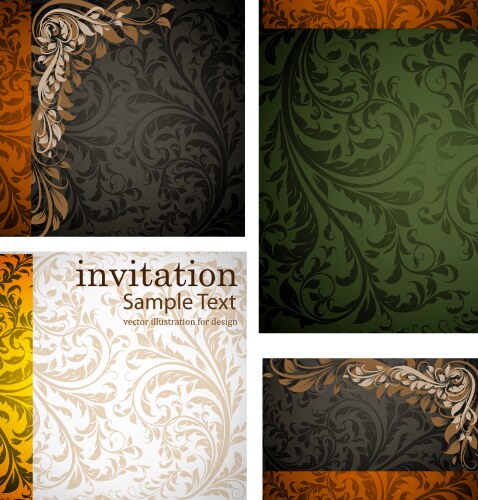Seamless wallpaper pattern set of six colors Vector Image
