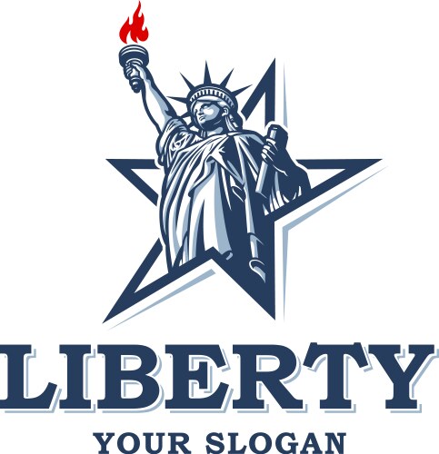 Statue of liberty symbol Royalty Free Vector Image