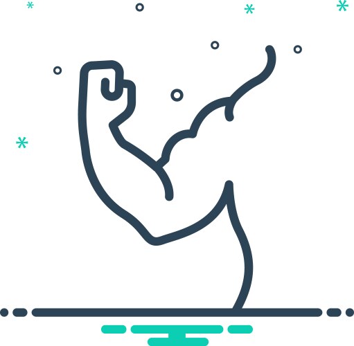 Muscle arm line art Royalty Free Vector Image - VectorStock