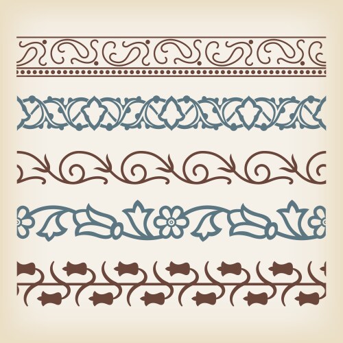 Wave borders Royalty Free Vector Image - VectorStock