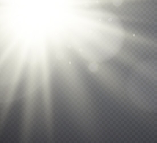 White light beam transparent effect Royalty Free Vector