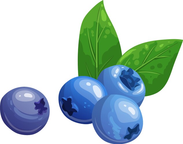 Blueberry dessert cartoon Royalty Free Vector Image