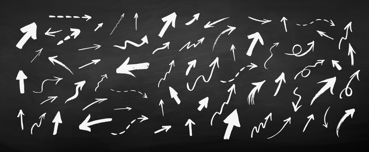 Seamless pattern with hand drawn flying arrows Vector Image