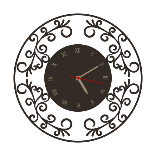 Vintage luxury golden wall clock with roman Vector Image