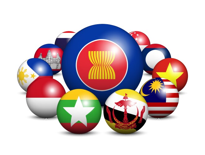 Asean association of southeast asian nations Vector Image