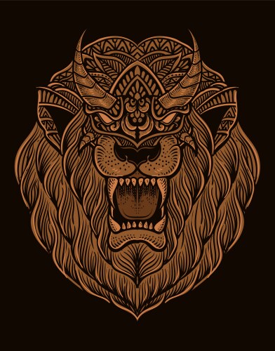 Lion Engraving Vector Images (over 1,300)