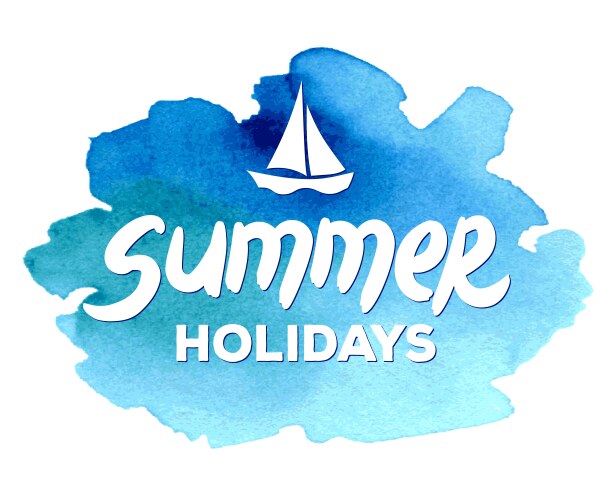Summer hand drawn calligraphy lettering Royalty Free Vector