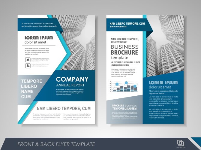 Presentation flyer design template Royalty Free Vector Image