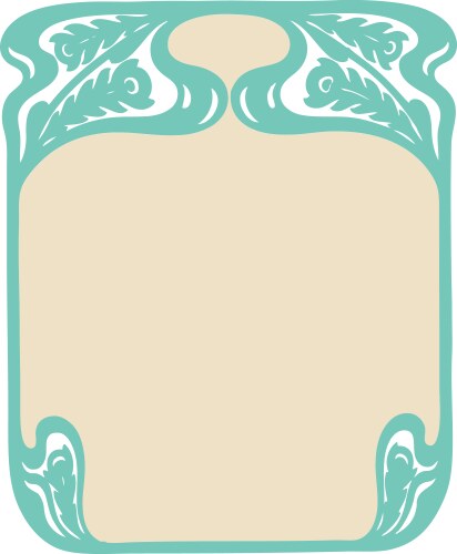 Pink feminine line art frame Royalty Free Vector Image