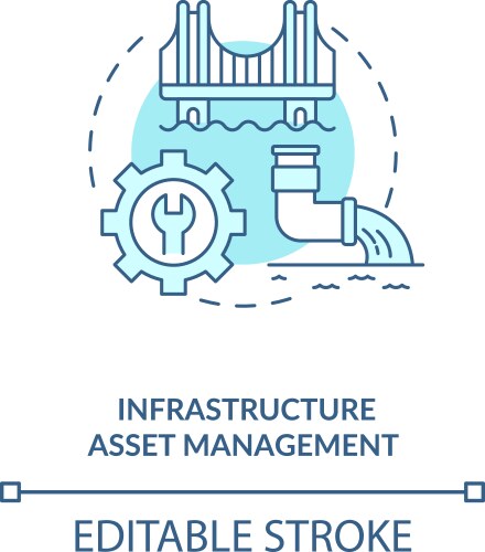 Infrastructure asset management concept icon Vector Image