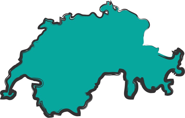 Switzerland country map icon Royalty Free Vector Image