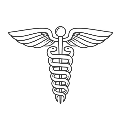 Caduceus Medical Symbol Royalty Free Vector Image