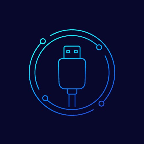Usb charging plug icon Royalty Free Vector Image