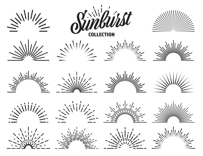 Vintage sunburst Royalty Free Vector Image - VectorStock