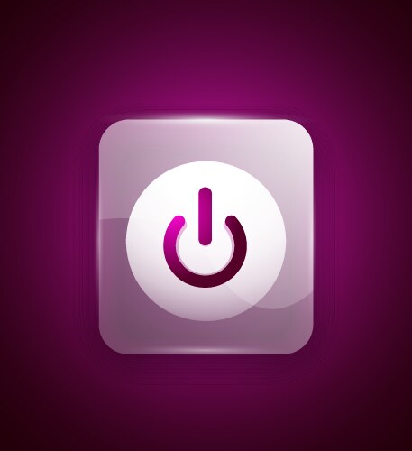 Black led light power button Royalty Free Vector Image