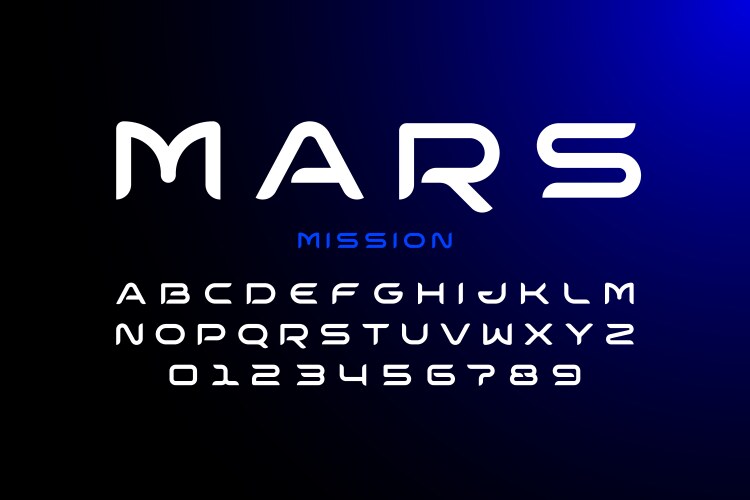 Modern futuristic sci-fi font future space text Vector Image