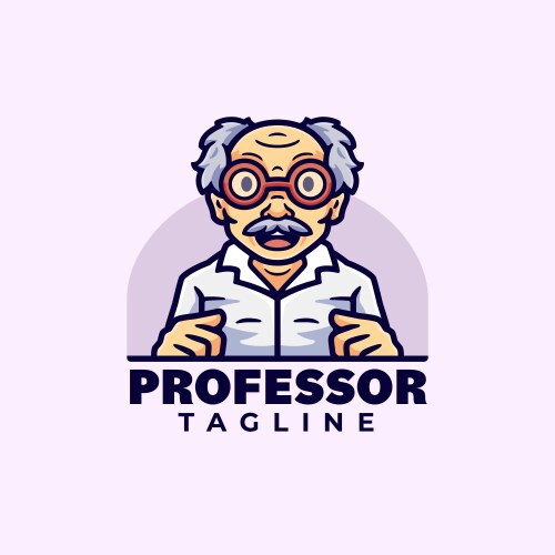 Japanese man logo cartoon character Royalty Free Vector