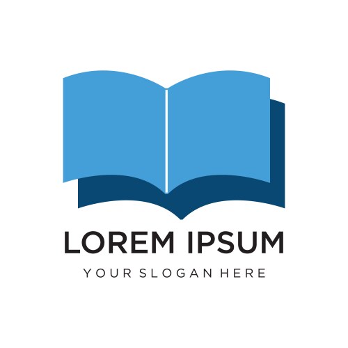 Book logo and symbol Royalty Free Vector Image