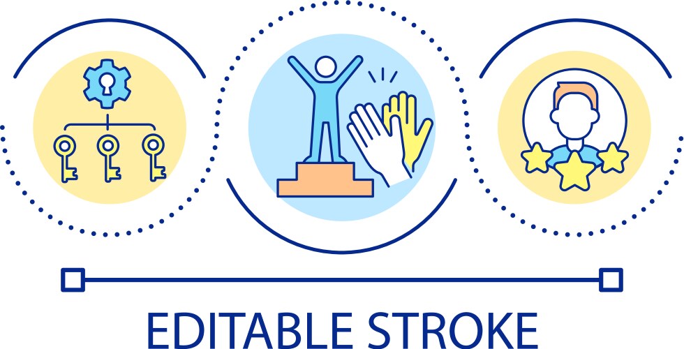 Talent management flat concept icon Royalty Free Vector