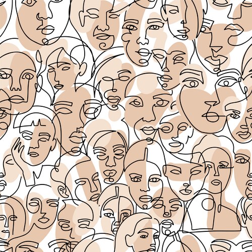 People pattern Royalty Free Vector Image - VectorStock