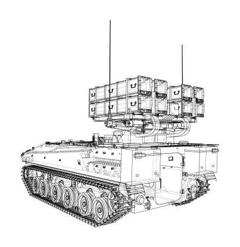 Military track missile system Royalty Free Vector Image