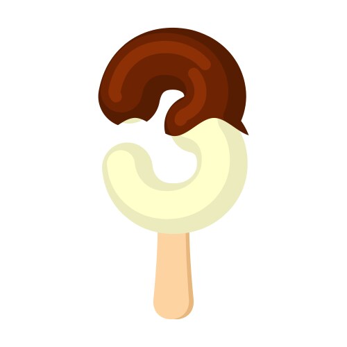 Ice cream abc popsicle alphabet cold sweets font Vector Image