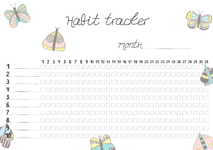 Printable a4 paper sheet with hand drawn flowers Vector Image