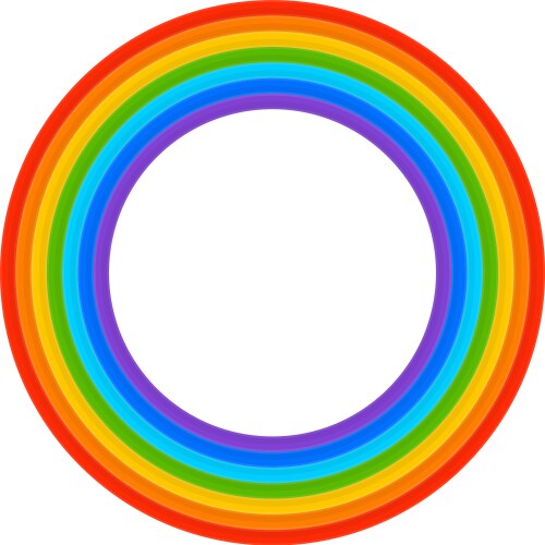 Colorful rainbow arch with dripping paint Vector Image