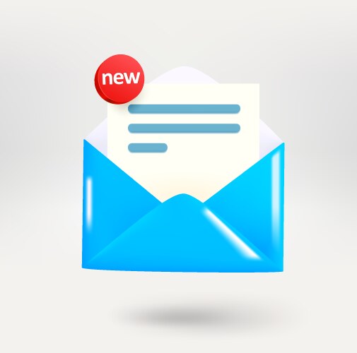 Mail notification icon Royalty Free Vector Image