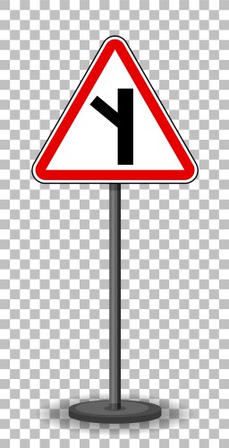 Red traffic sign on transparent background Vector Image