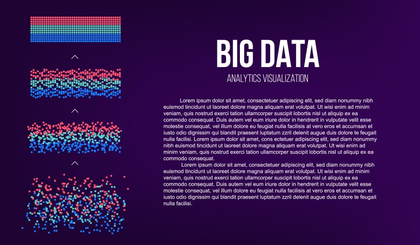 3d big array data backgrounds with points grid Vector Image