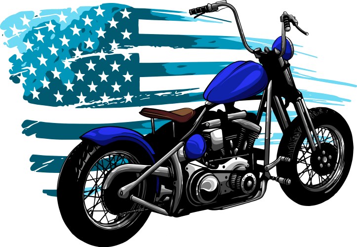Custom motorcycle chopper Royalty Free Vector Image