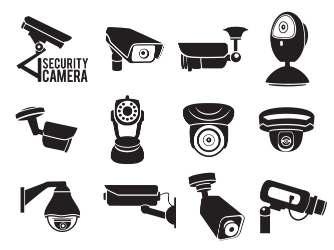 Security systems surveillance wireless cameras Vector Image