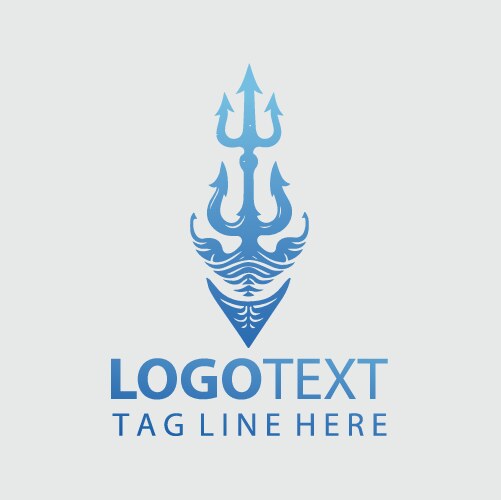 Trident logo Royalty Free Vector Image - VectorStock