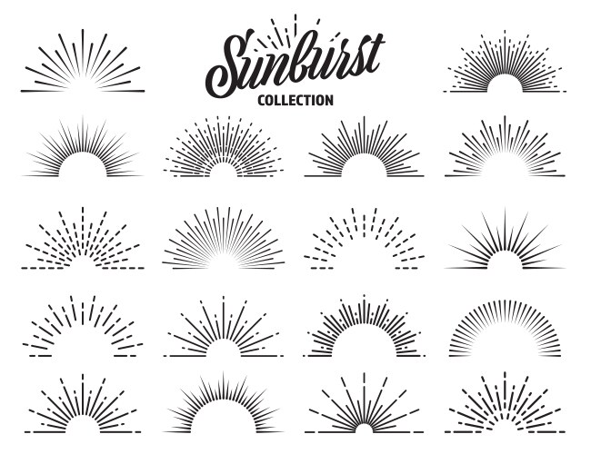 Vintage sunburst Royalty Free Vector Image - VectorStock