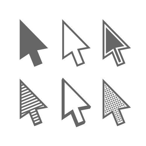 Arrow cursor Royalty Free Vector Image - VectorStock