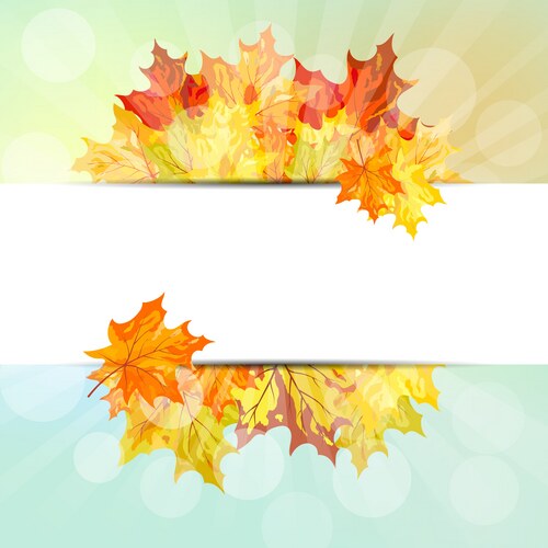 Frame with autumn background Royalty Free Vector Image