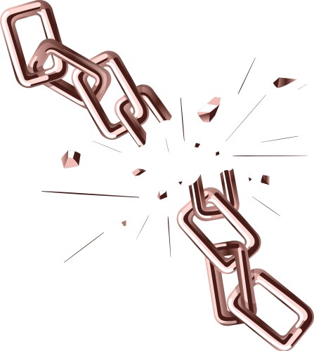 Silver chain cartoon Royalty Free Vector Image