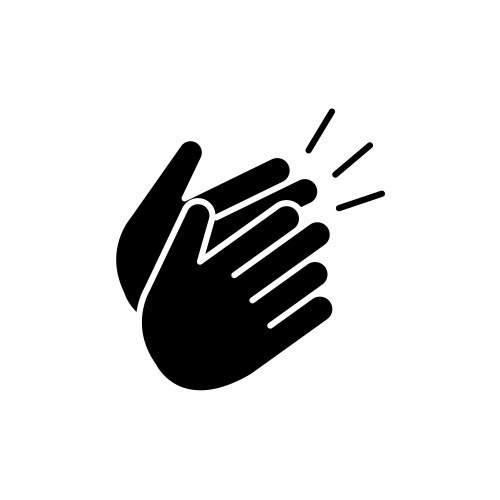 Clapping hands icon set congratulation and cheers Vector Image