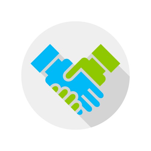 Handshake and friendship icon Royalty Free Vector Image