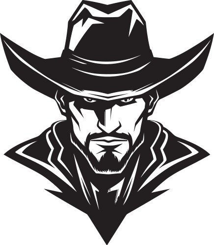 Sheriff swagger cowboy gun logo icon rustler Vector Image